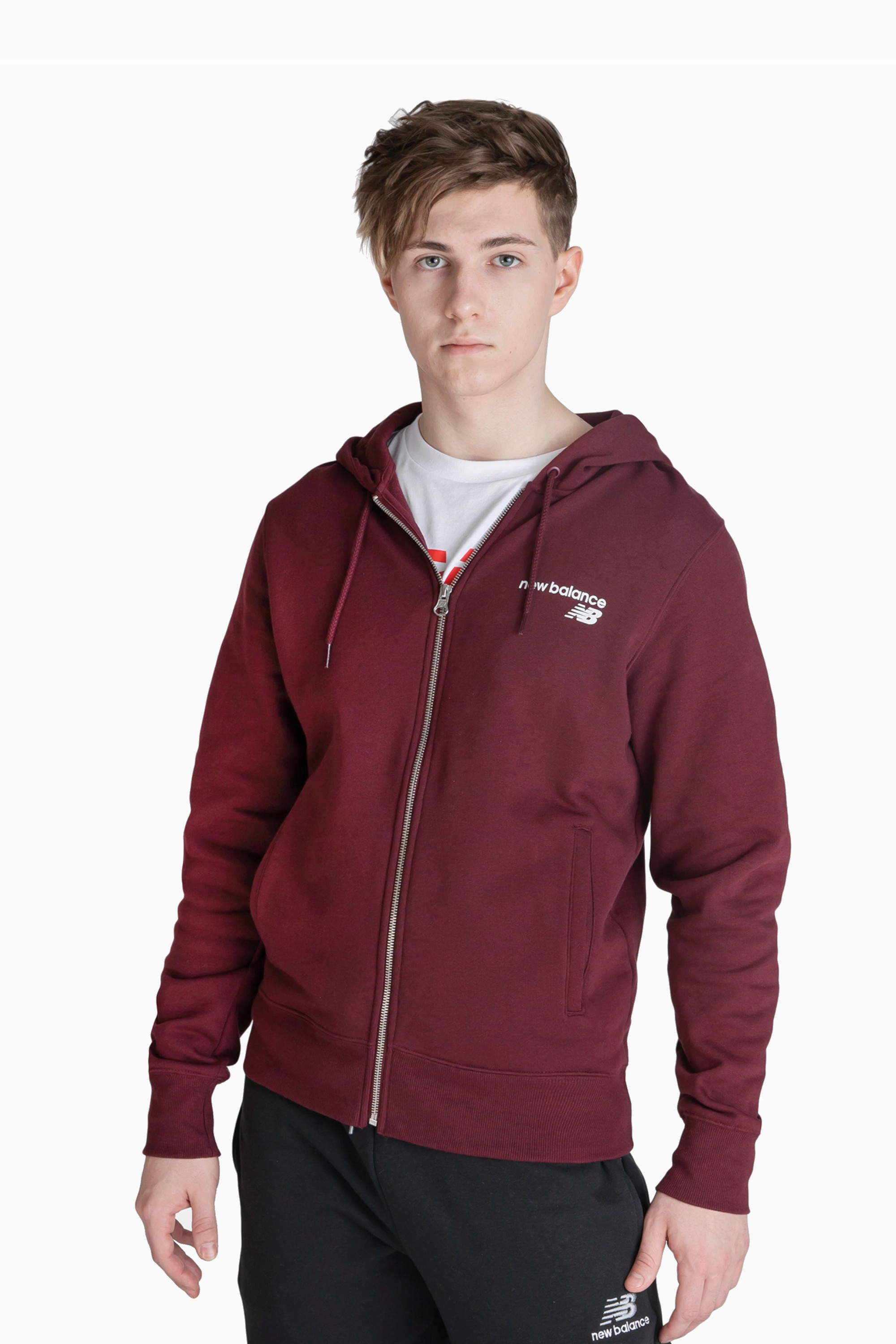 New Balance Classic Core Fleece Hoodie - Claret | R-GOL.com - Football ...