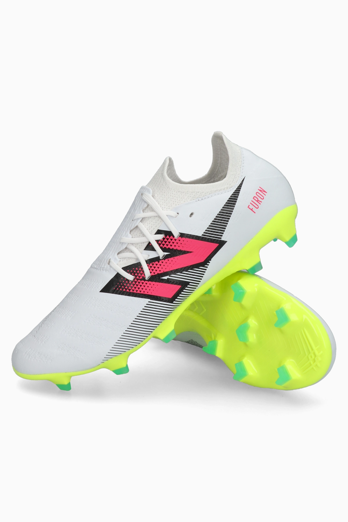 Cleats New Balance Furon V7+ Destroy FG - White | R-GOL.com - Football ...